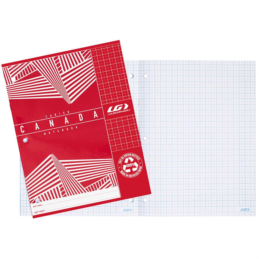 CAHIER QUADRILLÉ MÉTRIQUE ROUGE